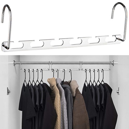 Heavy Duty Metal Wonder Magic Clothes Closet Hangers Organizer Slim ...