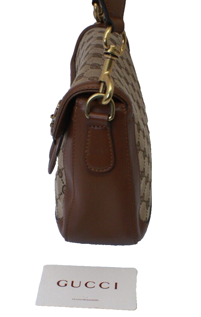 🔥 Gucci Lady Web Shoulder Bag Medium Leather Canvas … - Gem