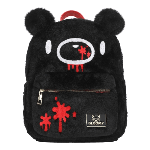 Bioworld Gloomy Bear Mori Chack Black Fuzzy Plush Mini Backpack | eBay