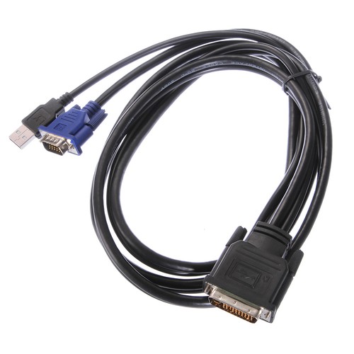 DVI30+5 to VGA 15 PIN Female with USB Power Supply Cable for Laptop LCD ...