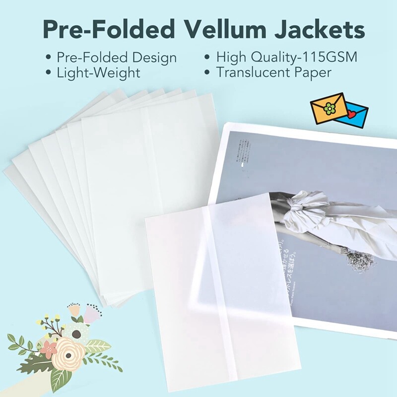 120Pcs Jackets Translucent Vellum 5X7 Inch Vellum Wraps V1E46024 | eBay