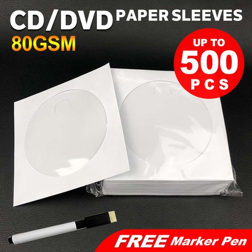 BULK BUY CD DVD Paper Sleeve White Envelope Clear Window High Quality ...