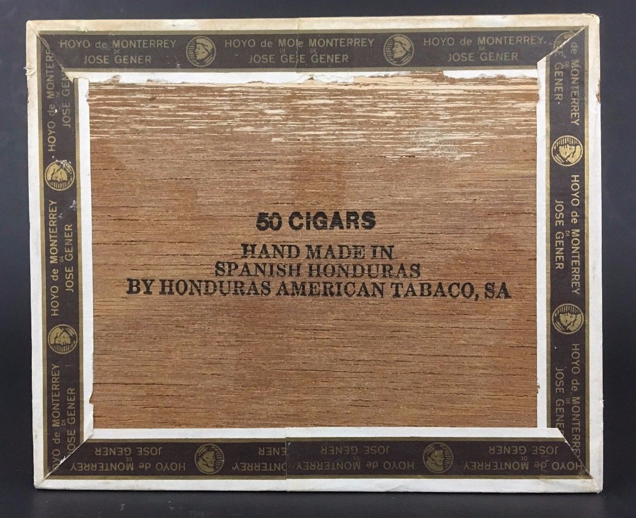 Hoyo de Monterrey de Jose Gener Demi-Tasse Wooden Cigar Box Hinged Lid ...