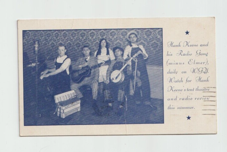 VINTAGE POSTCARD USED 1934 HANK KEANE RADIO GANG WGY SCHENECTADY NEW ...