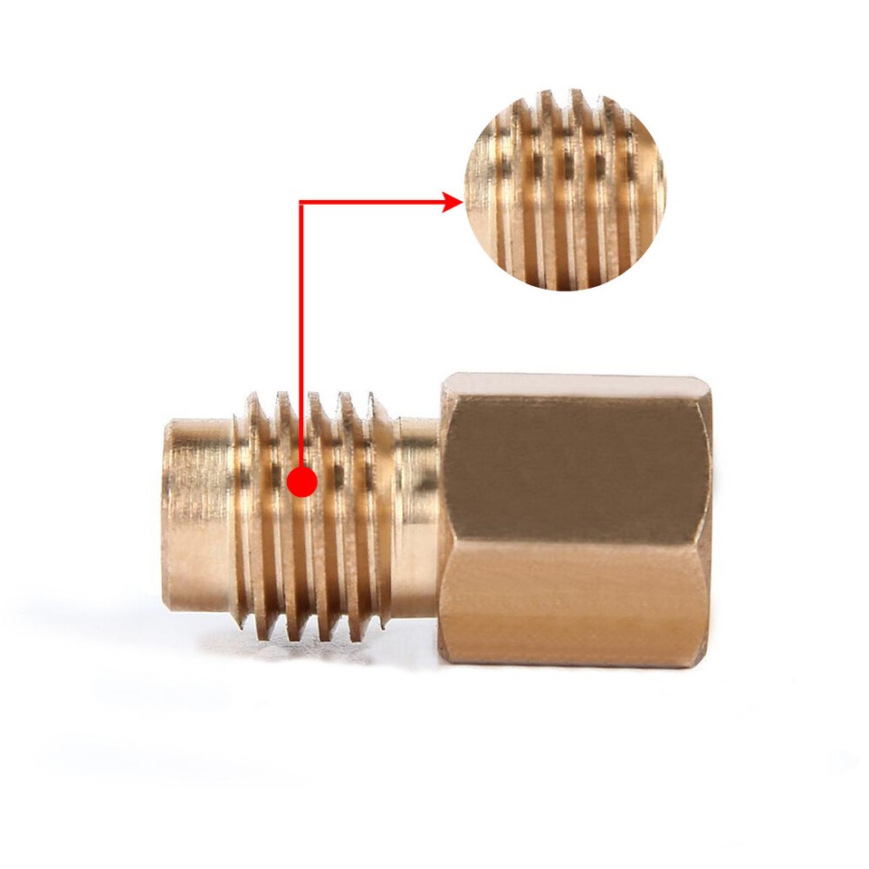 R134A-Vacuum Pump Adapter Connects 1/2" Acme to 1/4" Service Port Male ...
