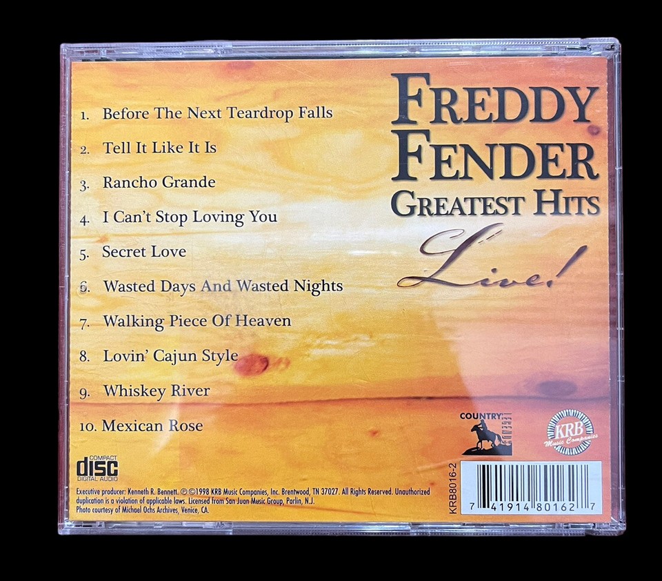 Greatest Hits by Freddy Fender (CD) Before the next Teardrop Fall ...