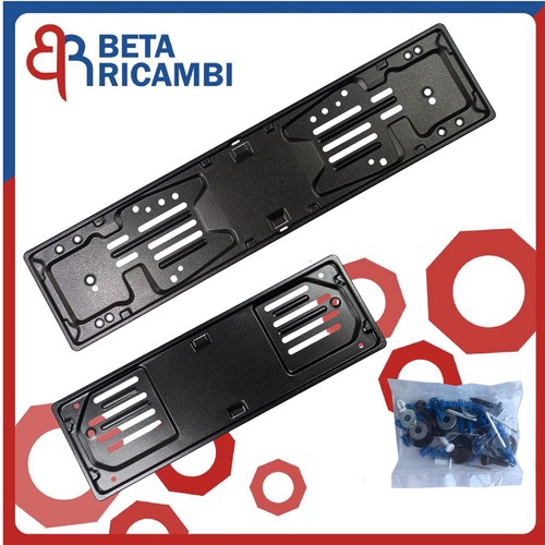 Kit Portatarga Auto Anteriore e Posteriore In Lamiera Nero Con Viti e ...