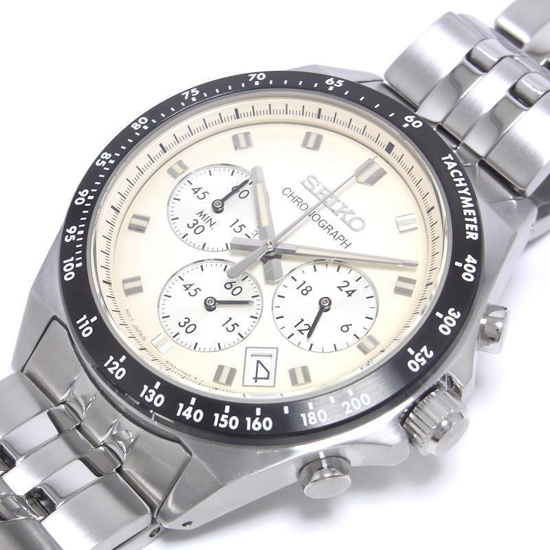 Seiko Selection S Series Sbtr045 Quartz Chronograph 8T63-02R0 Ivory Dial Exhibit Preloved – FLUF