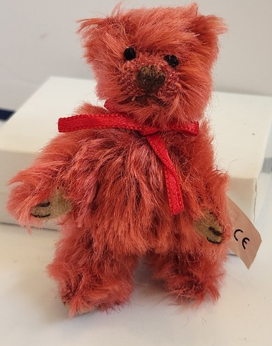 Gund Miniature Mohair Bear THEO NWT 3" RED | eBay