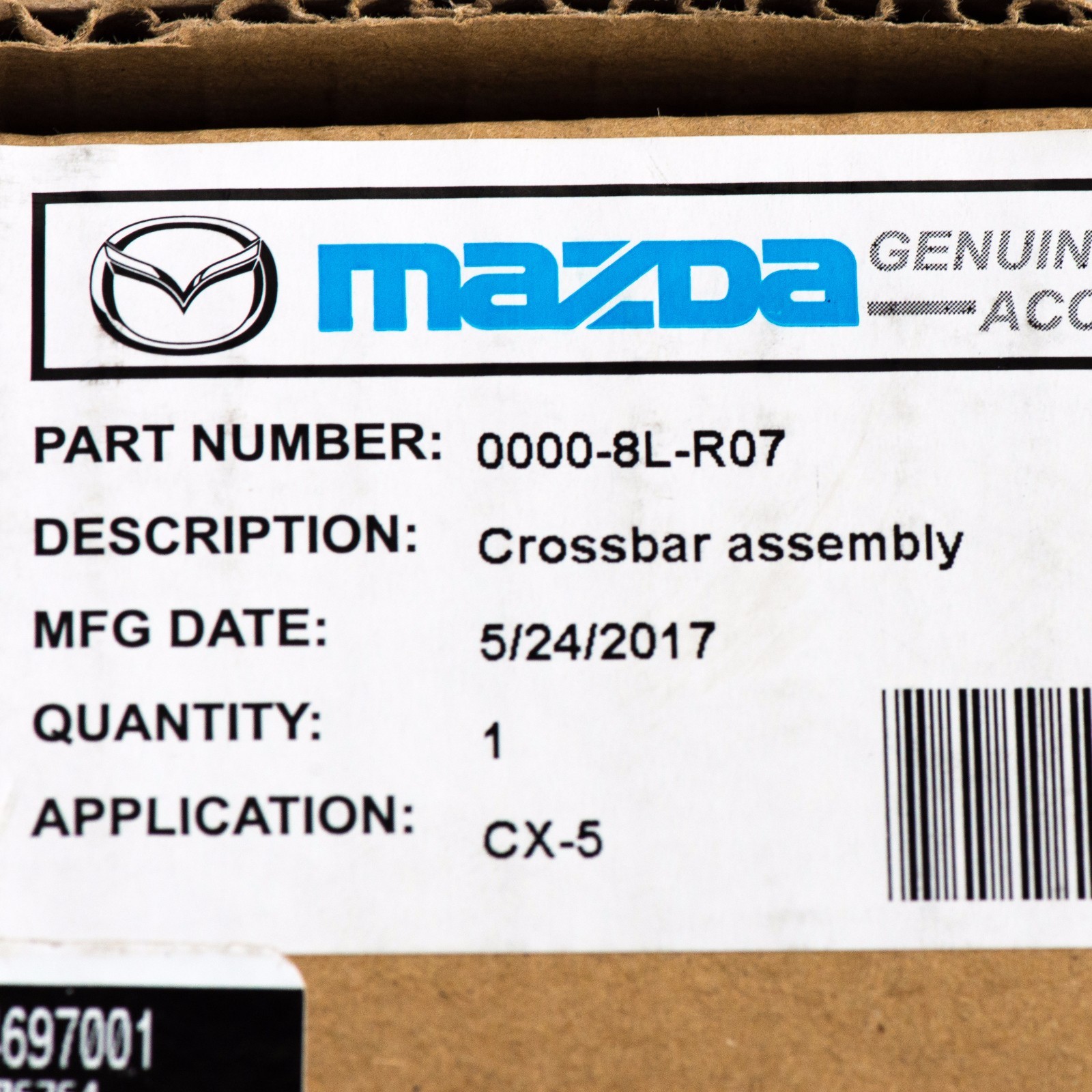 OEM BRAND NEW 17-18 Mazda CX-5 CX5 Roof Rack Cross Bars 00008LR07 0000 ...