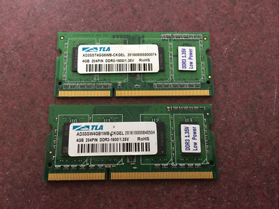 TLA 8GB (2x4GB) 204 Pin PC3-12800S DDR3-1600MHz | eBay