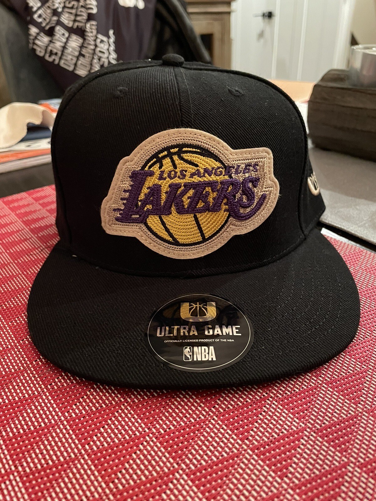 Ultra Game Los Angeles Lakers Snapback Hat LA NBA Black Men’s Cap NEW ...