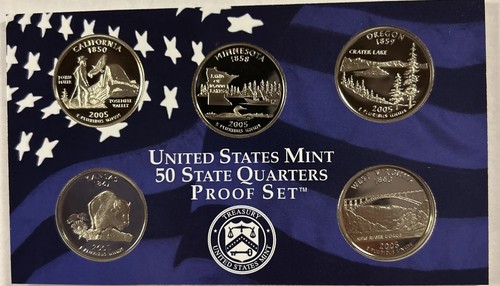 2005 S Proof State Quarter Clad 5 Coin Set - Coins Only - No Case, Box ...