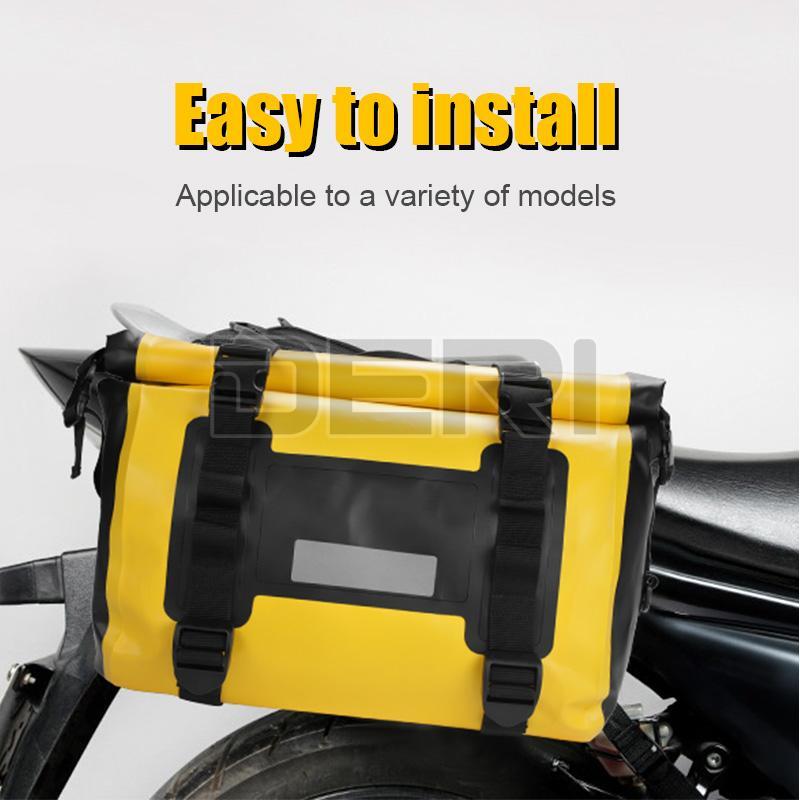 2X 30L Motorcycle Saddle Bags Roll Luggage Large Bag Motor Side Bag ...