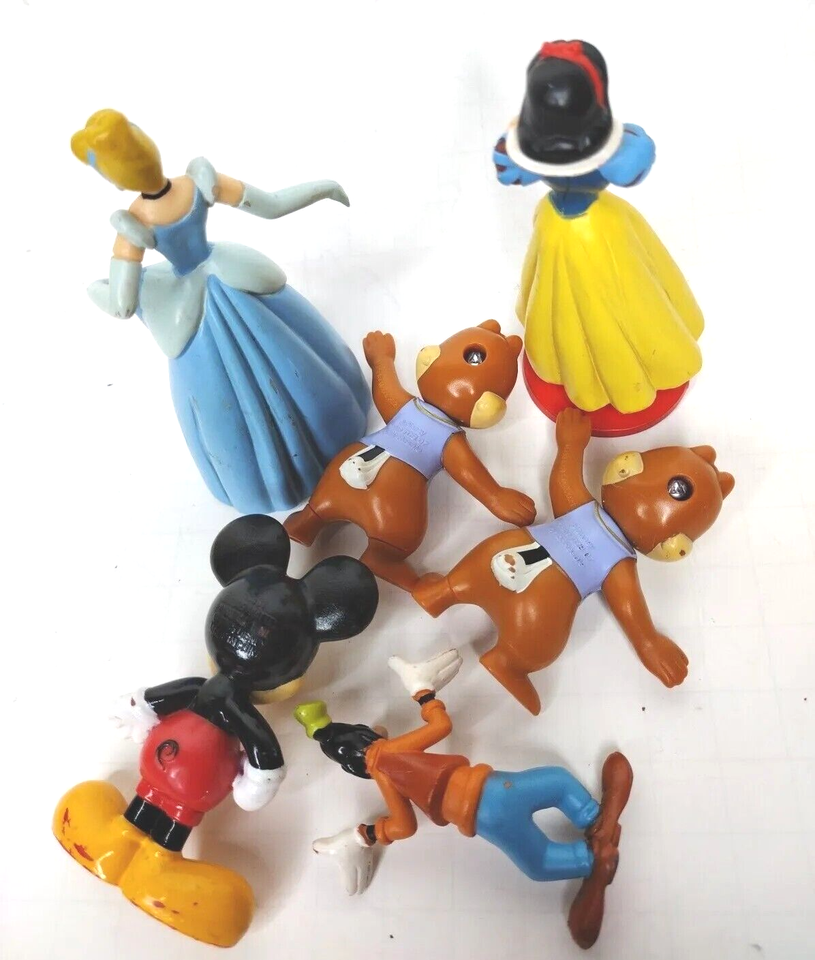 Six Classic 2009 Disney Toys: Mickey, Snow White, Cinderella, Chip ...