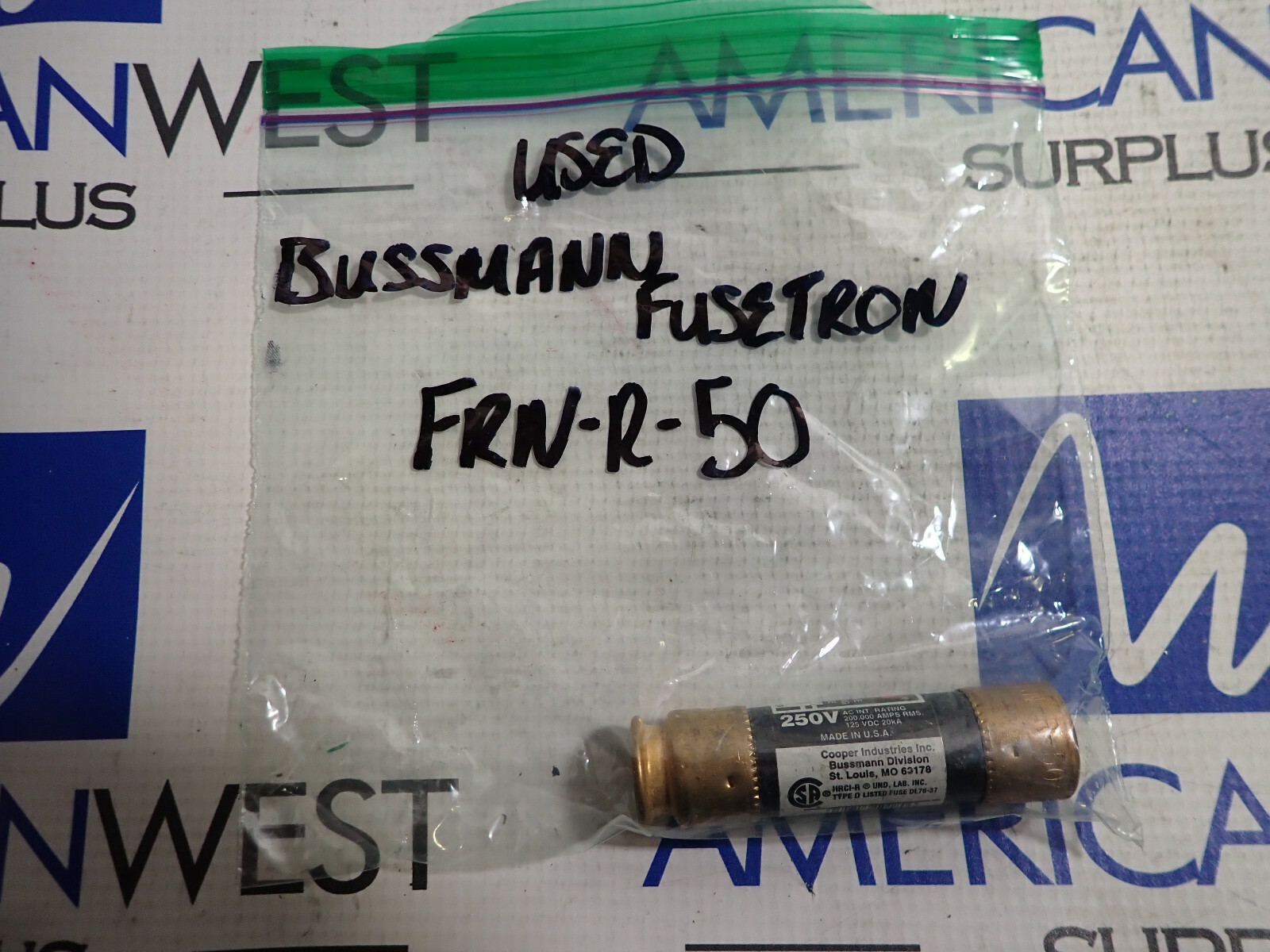Fusetron FRN-R-50 Dual-Element Time-Delay Fuse 50A 250V *USED | eBay
