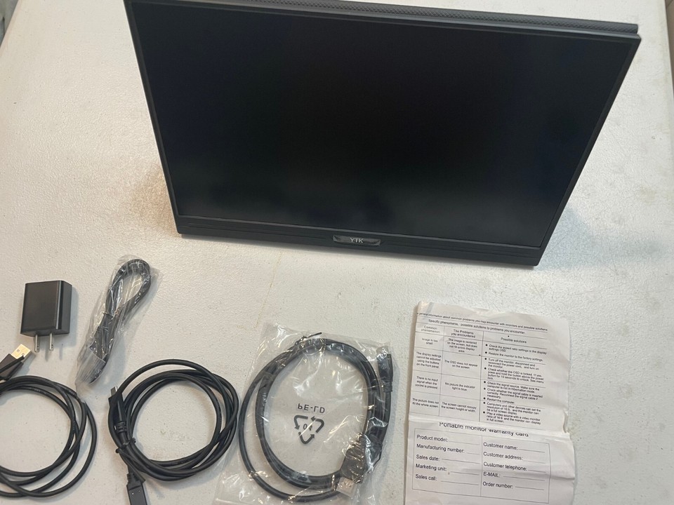 YTK portable monitor 15.6” portable monitor model Y 156A New other | eBay