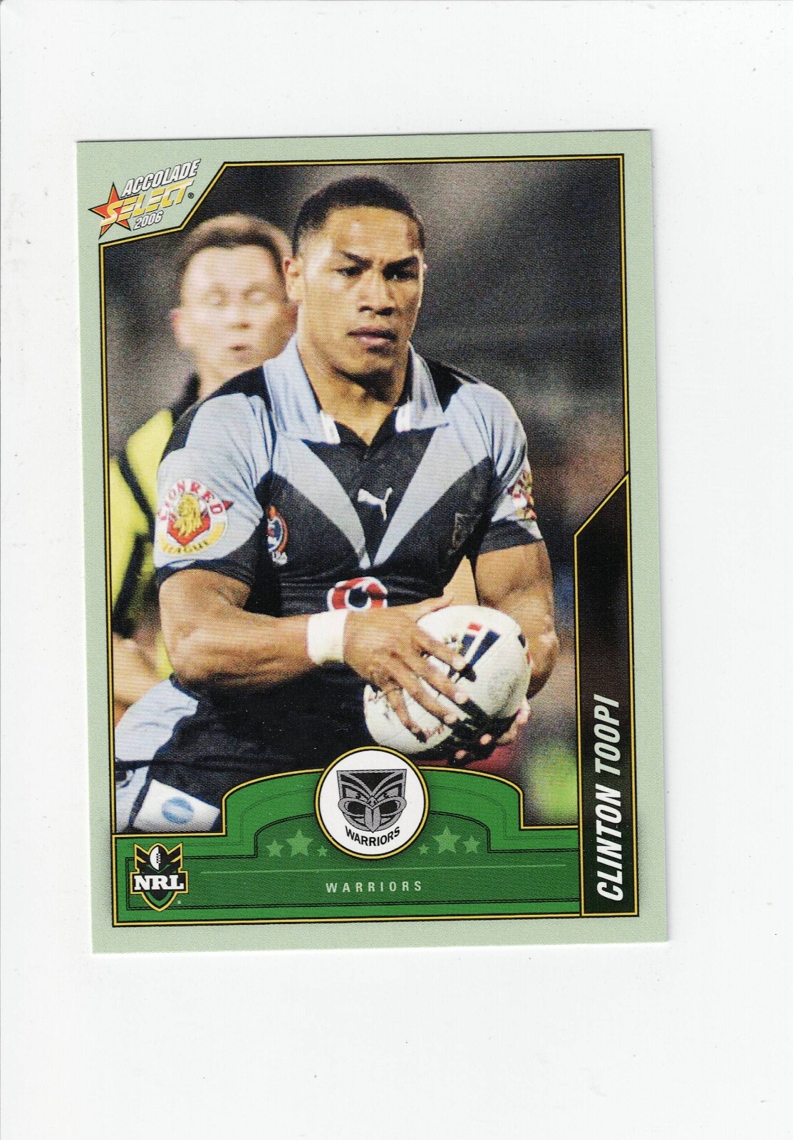 2006 Select NRL Accolade Rugby League Clinton Toopi #140 (NZ Warriors ...