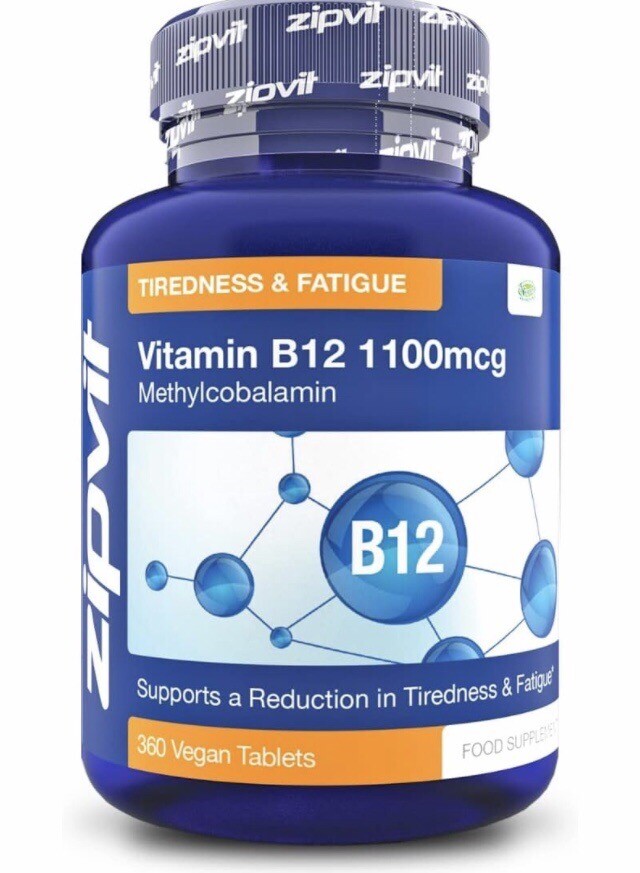 Zipvit Vitamin B12 High Strength 1100mcg Methylcobalamin - 360 Tablets ...