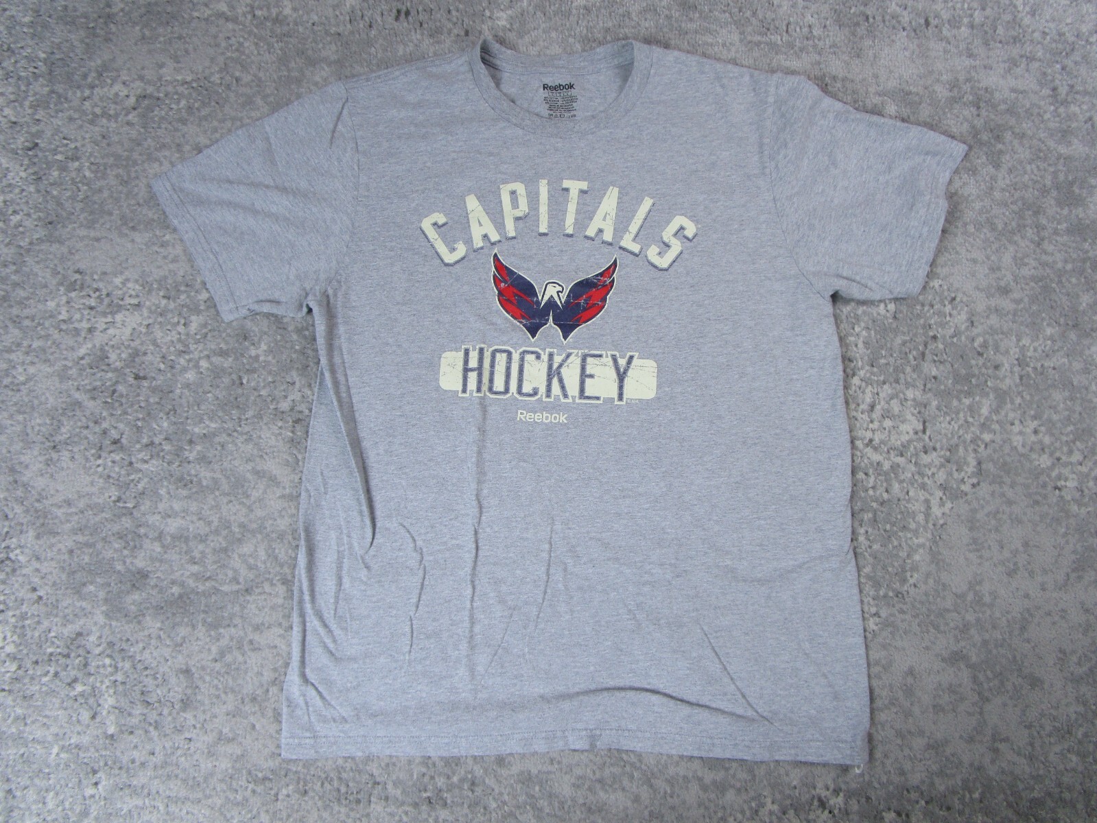 Capitals T-Shirt Mens Large Graphic Hockey Gray Pullover Short Sleeve ...