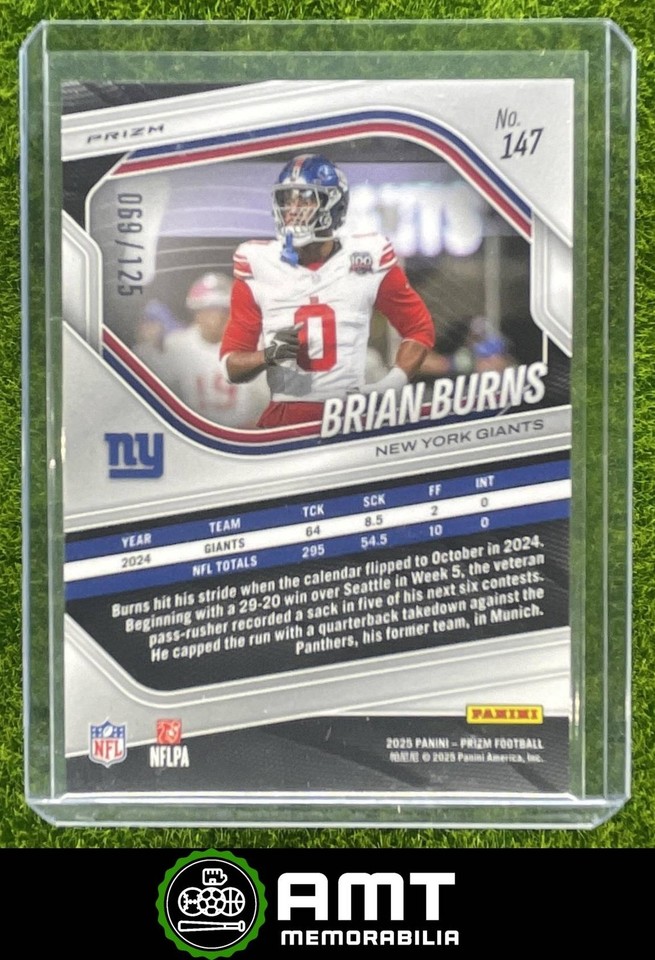 Brian Burns 2025 Panini Prizm Purple 69/125 New York Giants #147 | eBay
