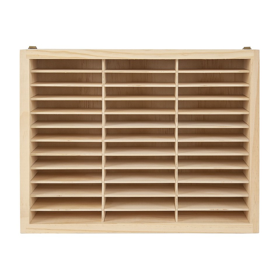 36-Grid Solid Wood CD Storage Rack & Display Organizer for CD ...