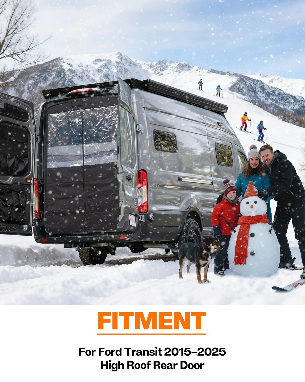 Van Chill Curtain Fit Ford Transit High Roof Rear Door Insulated for ...