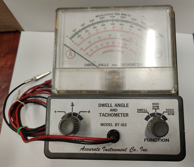 Accurate Instrument Dwell Angle And Tachometer Model BT-162. | eBay