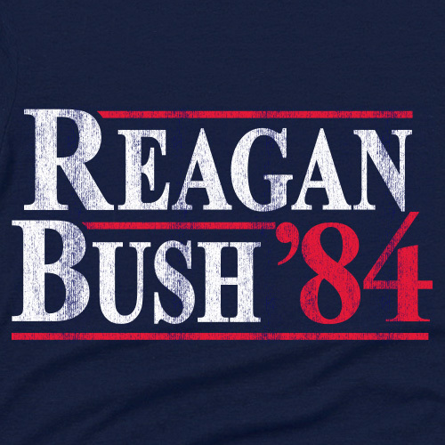 REAGAN BUSH `84 political election tee conservative 80s retro ...