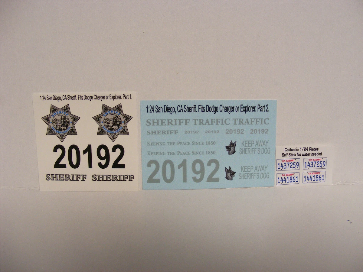 Sheriff Car Decals