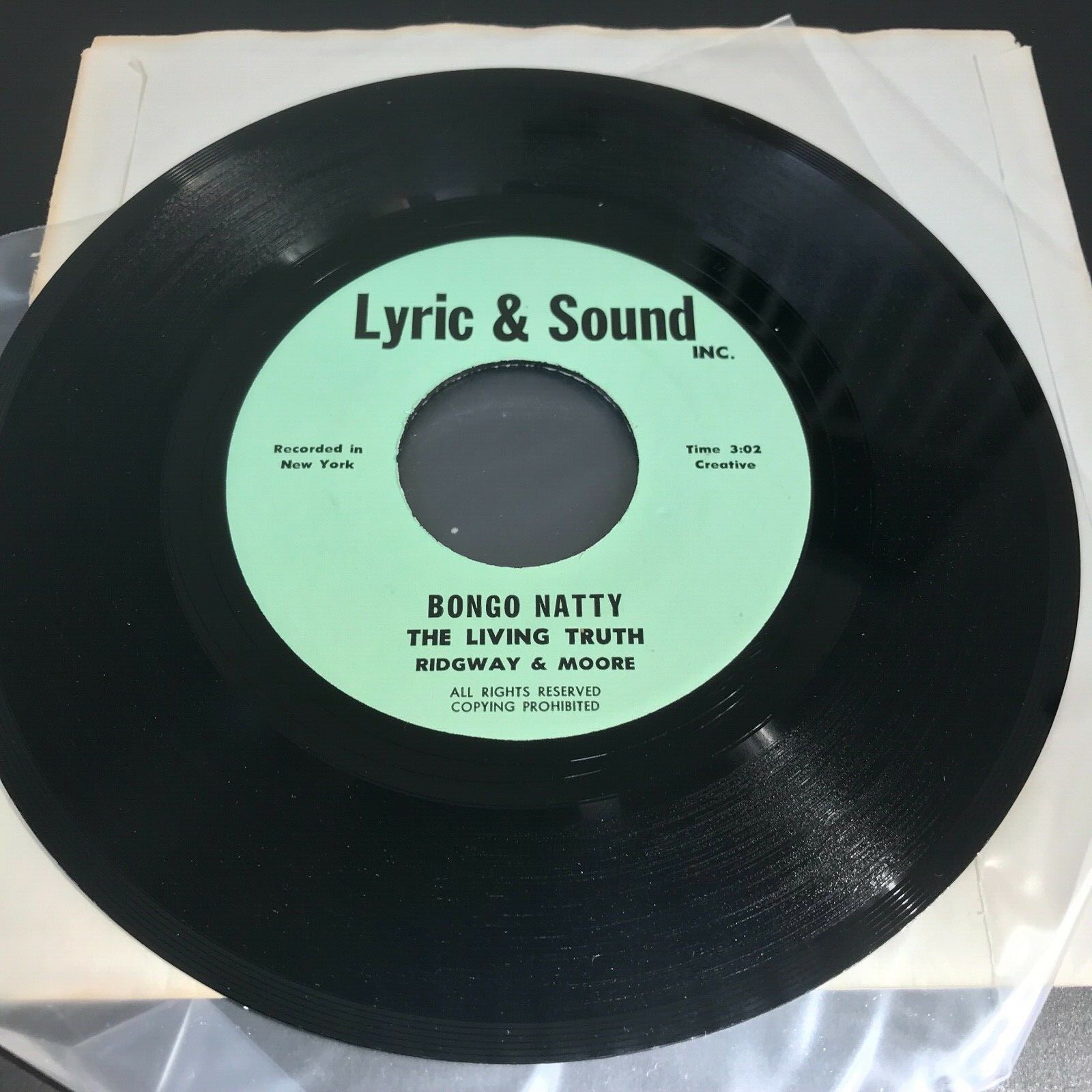 The Living Truth - Bongo Natty Lyric Sound label Reggae/Dub/Roots US ...