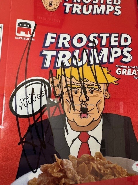 Frosted Trumps Autographed Cereal Box JSA LOA Trump Certified Signature ...