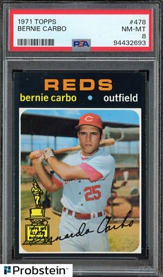 1971 Topps #478 Bernie Carbo Cincinnati Reds PSA 8 NM-MT | eBay