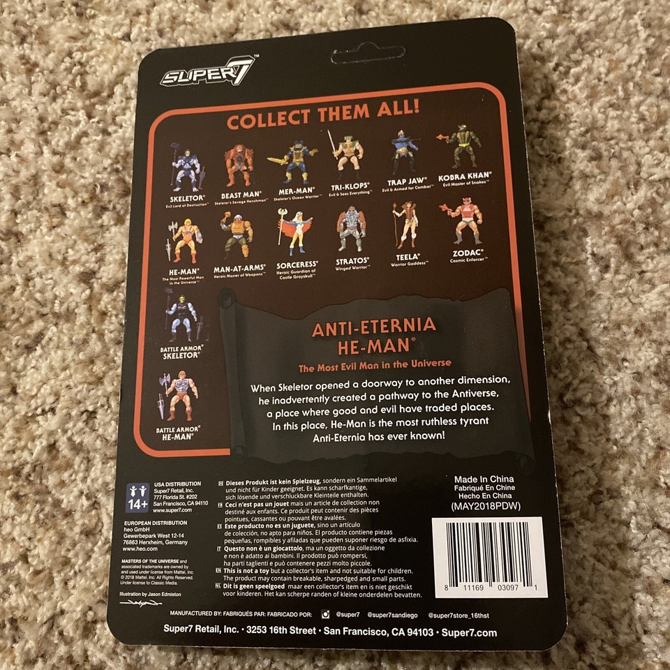 Super 7 ReAction He-Man MOTU Anti-Eternia PowerCon Exclusive | eBay