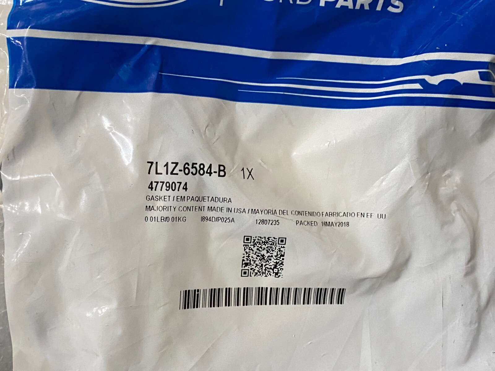 Ford OEM NOS 7L1Z-6584-B LH Or RH Valve Cover Gasket 2007-2010 F250 5 ...