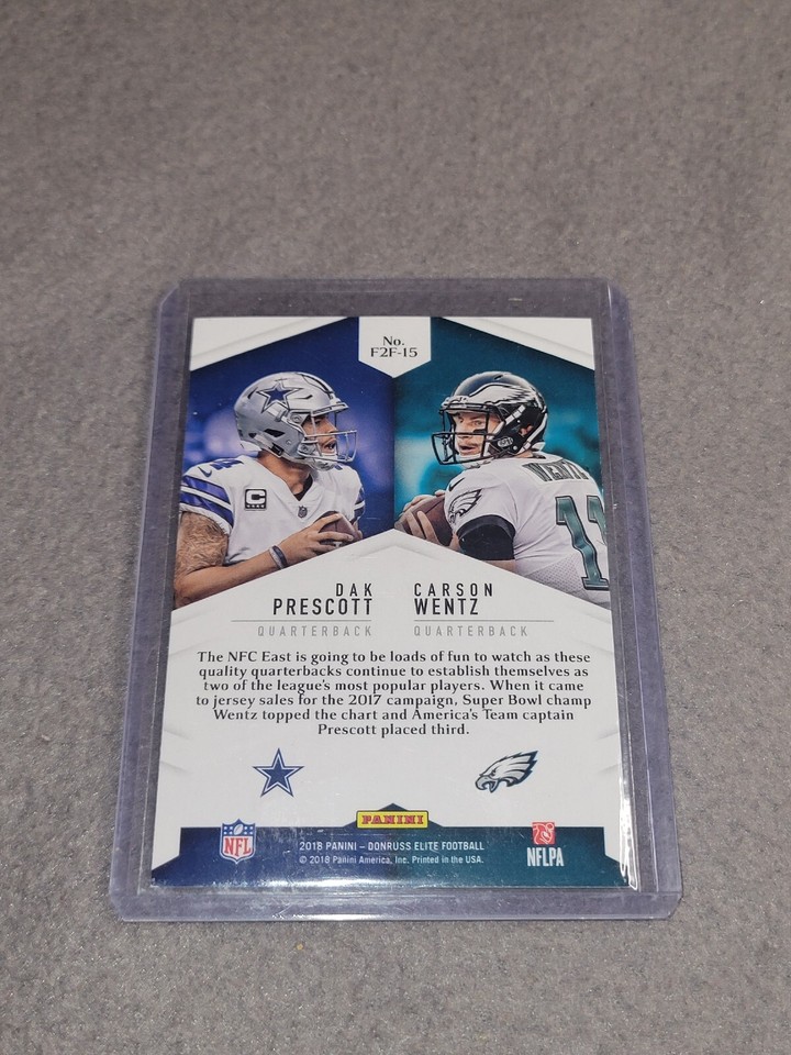 2018 Donruss Elite - Face to Face Green #F2F-15 Dak Prescott, Carson ...