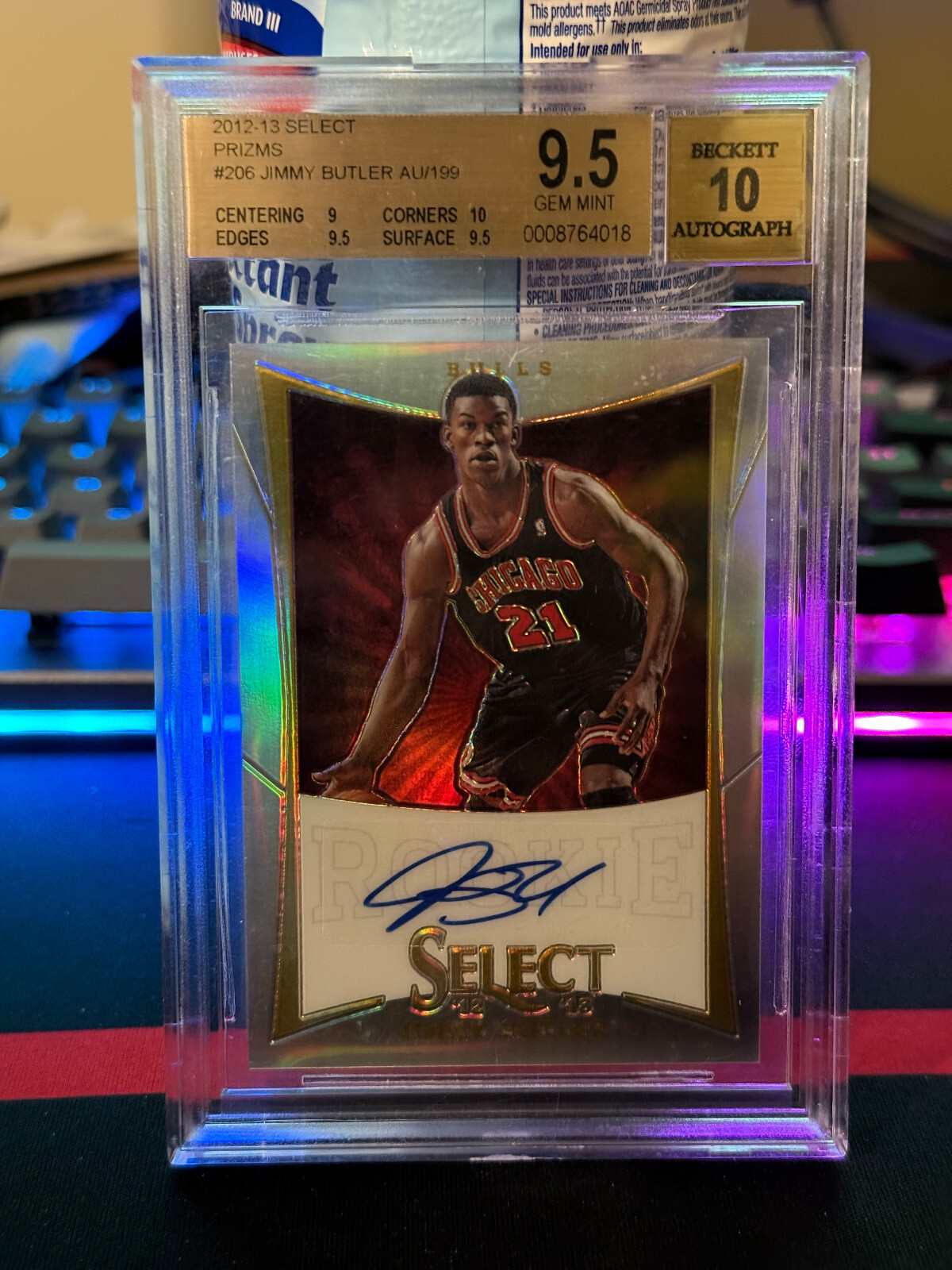 2012-13 Panini Select Jimmy Butler Silver Prizm Rookie AUTO /199 BGS 9. ...