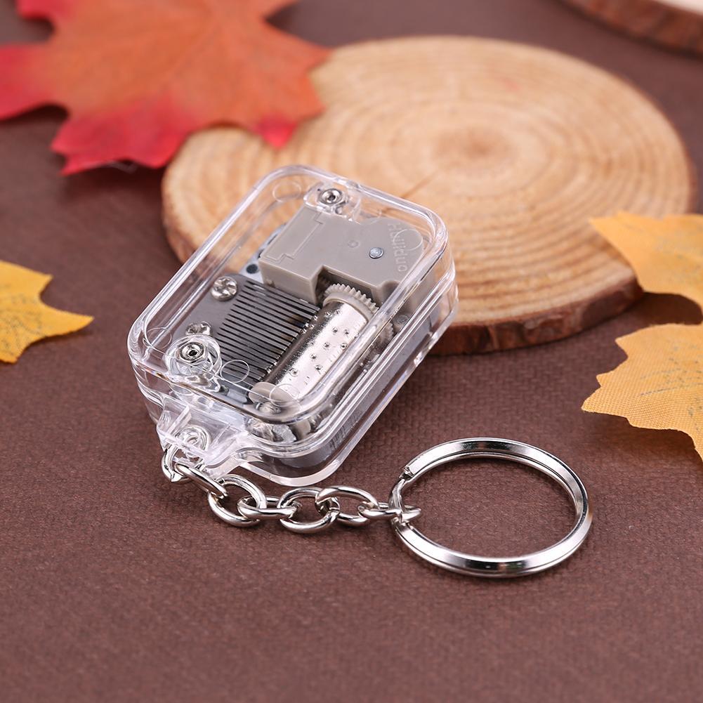 Kids DIY Music Box Movement Keychain Handy Crank Musical Birthday Gifts ...