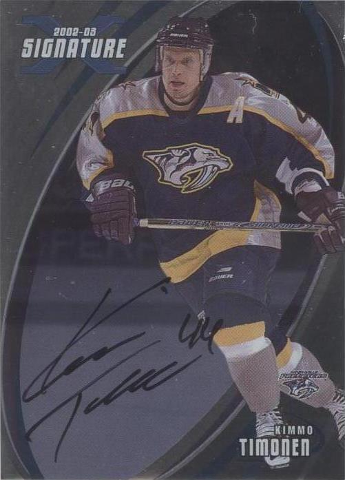 2002-03 In the Game Be A Player Signature Series - Kimmo Timonen #034 ...