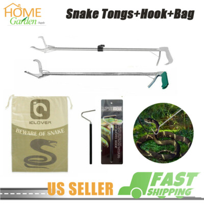 Heavy Duty Snake Tongs Snake Bag Reptile Snake Hook Catcher Stick ...