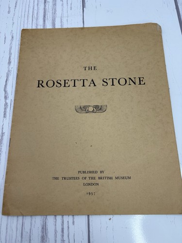 THE ROSETTA STONE 1957 London, England Illustrated History Book British ...