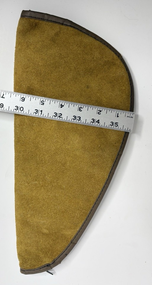 Vintage 1970s 13” Suede Leather Gun Carrying Case Fleece Pistol ...