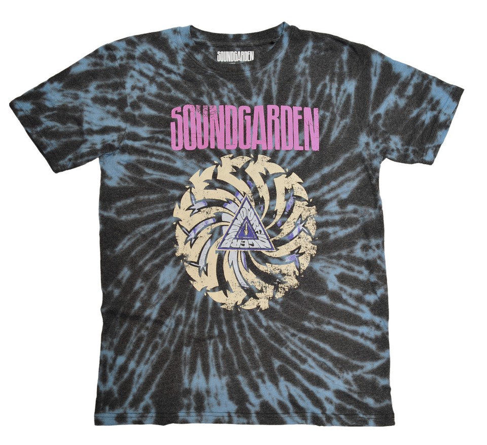 Soundgarden T Shirt Official Badmotorfinger Band Logo Blue New Dip Dye ...