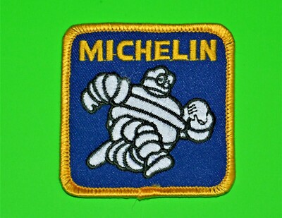 CLOTH PATCH MICHELIN "MAN" BIBENDUM 1980s Vintage- 65mm x 65mm ...