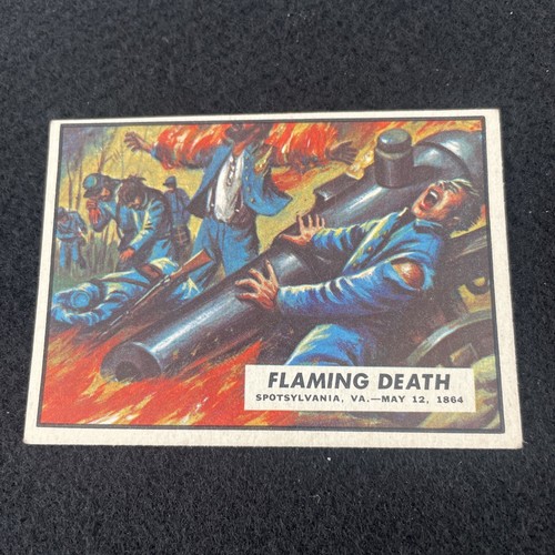 1962 Topps Civil War News Card #65 FLAMING DEATH Vintage 60s Trading ...