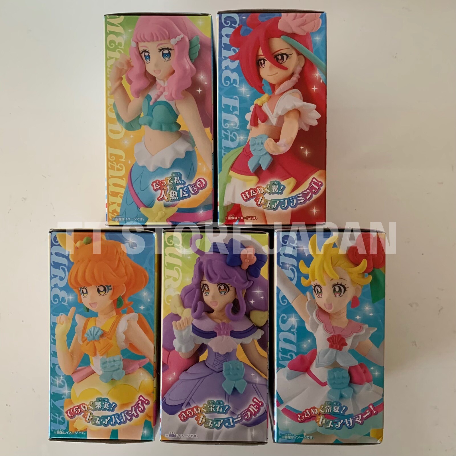 Tropical Rouge Pretty Cure Cutie Cuty Figure 5 Types Set Japan Anime ...