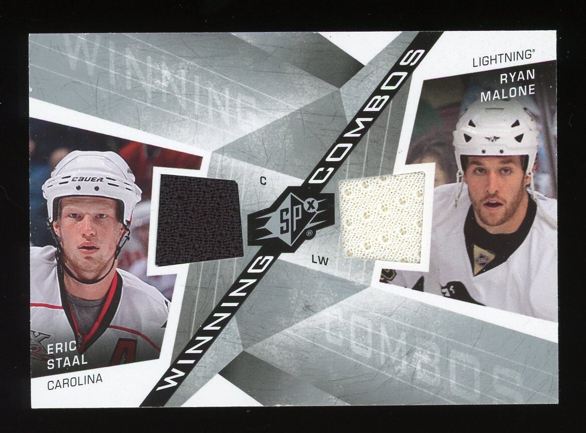 2008-09 Upper Deck SPx Eric Staal & Ryan Malone Winning Combos Jerseys ...