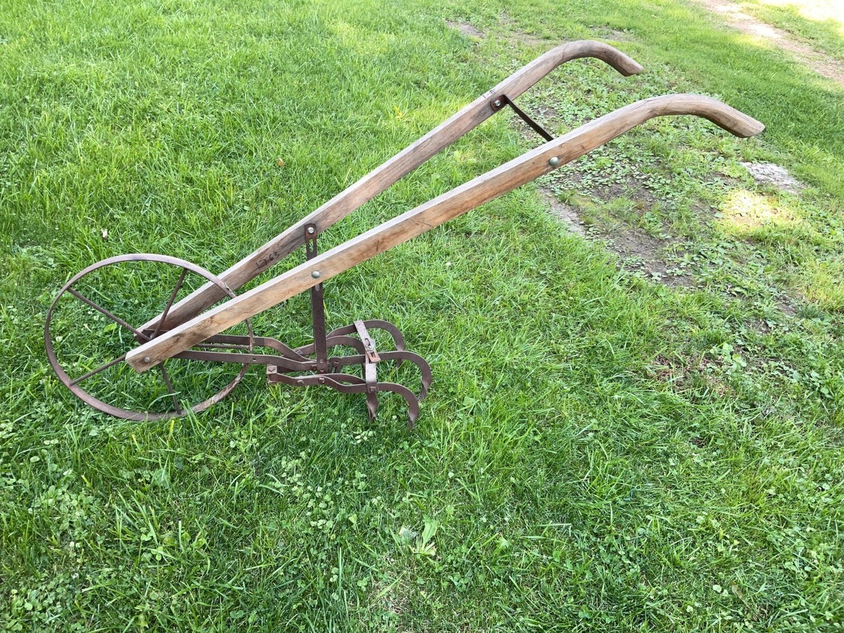 Antique Hand Plow Garden 1800s Era Hand Plow Keeps Family Farm