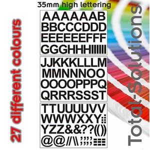 35mm High Self Adhesive Vinyl Letters / Lettering - Just Peel & Stick ...