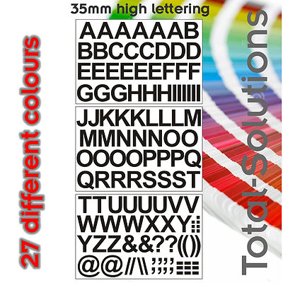 35mm High Self Adhesive Vinyl Letters / Lettering - Just Peel & Stick ...